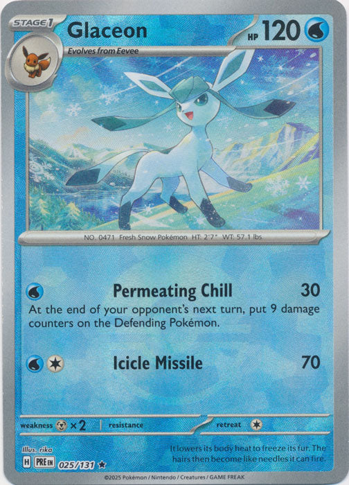 401 Games Canada - Glaceon (Poke Ball Pattern) - 025/131 - Rare