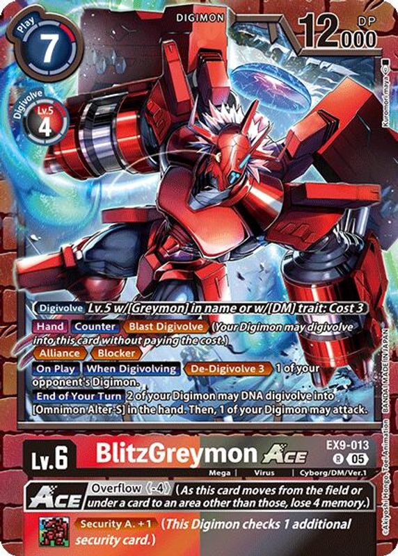 401 Games Canada - BlitzGreymon ACE - EX9-013 - Rare