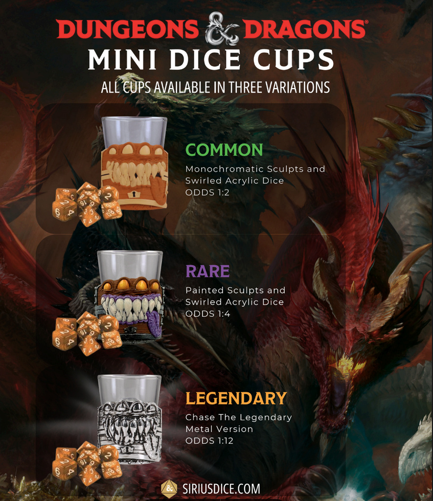 401 Games Canada - Sirius Dice - Dungeons & Dragons Mini Dice Cups Blind Box
