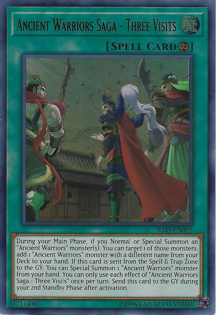 401 Games Canada - Ancient Warriors Saga - Three Visits - IGAS-EN055 - Ultra Rare - Unlimited