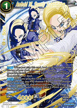 401 Games Canada - Android 18, Speedy Substitution - BT8-033 - Special Rare (SPR)