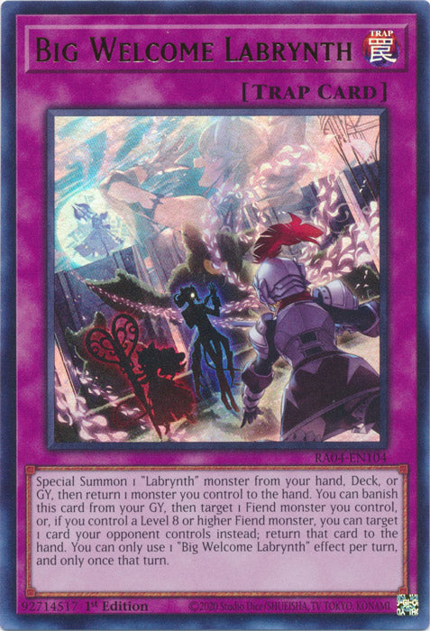 401 Games Canada - Big Welcome Labrynth (UR) - RA04-EN104 - Ultra Rare - 1st Edition