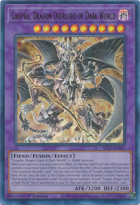 401 Games Canada - Grapha, Dragon Overlord of Dark World - SR13-EN041 - Ultra Rare - 1st Edition