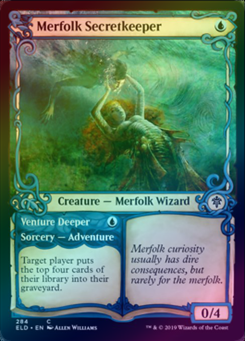 401 Games Canada - Merfolk Secretkeeper // Venture Deeper - Showcase (Foil) (ELD)