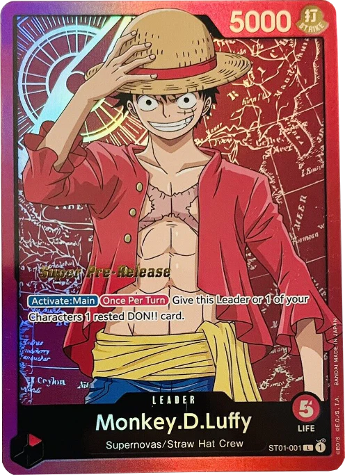 401 Games Canada - Monkey.D.Luffy (Super Pre-Release) - ST01-001 - Leader