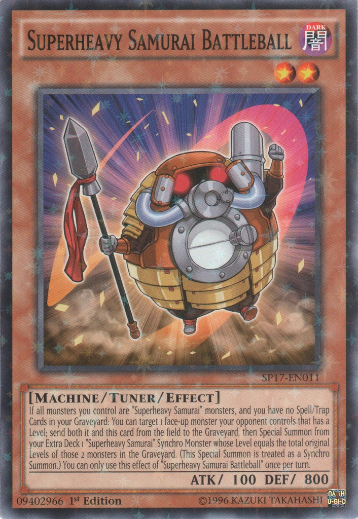 401 Games Canada - Superheavy Samurai Battleball - SP17-EN011 - Starfoil Rare - 1st Edition