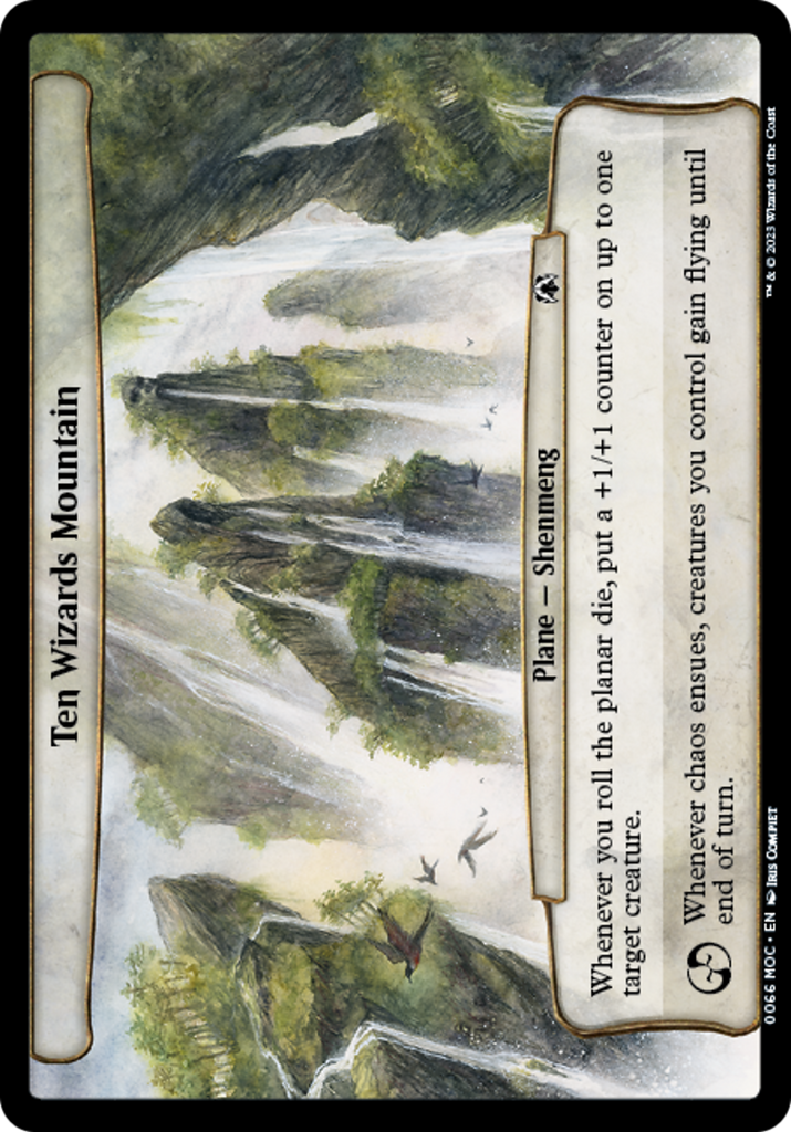 401 Games Canada - Ten Wizards Mountain - Oversized Planechase Card (MOC)