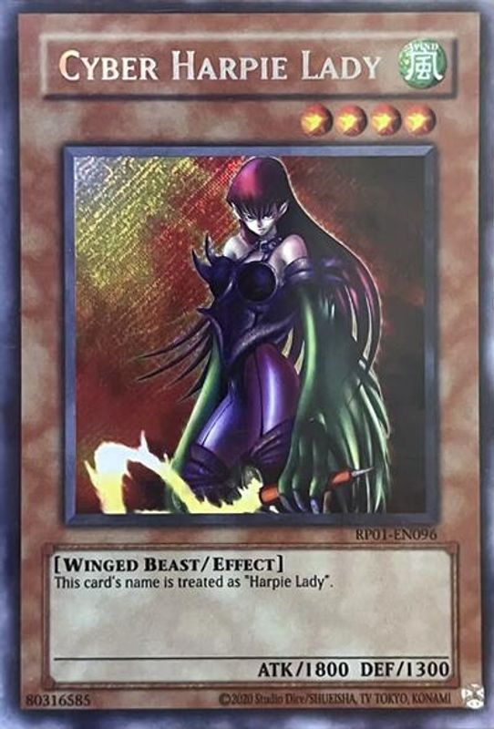 401 Games Canada - Cyber Harpie Lady (2020 Date Reprint) - RP01-EN096 - Secret Rare