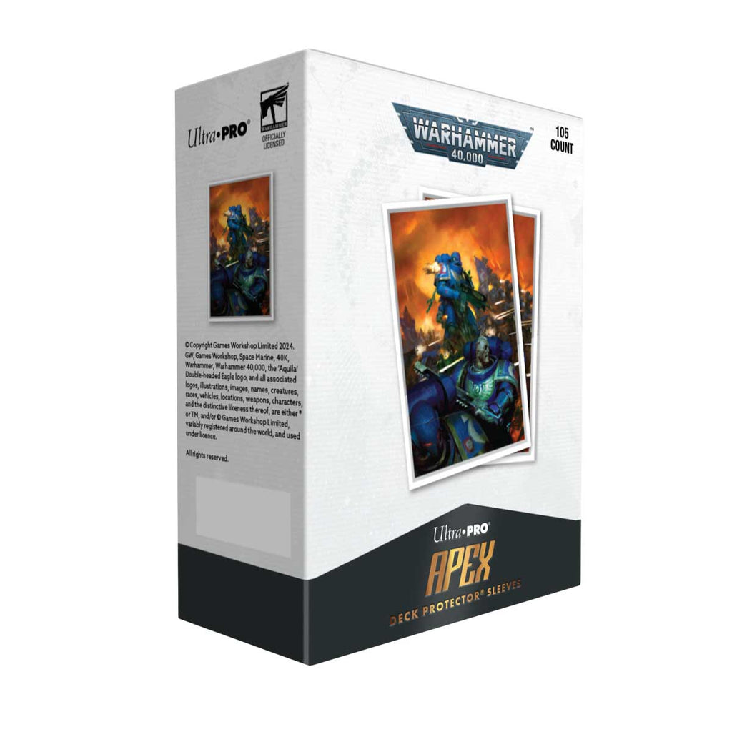 401 Games Canada - Ultra Pro - Apex Standard Card Sleeves 105ct - Warhammer 40K Space Martines ...