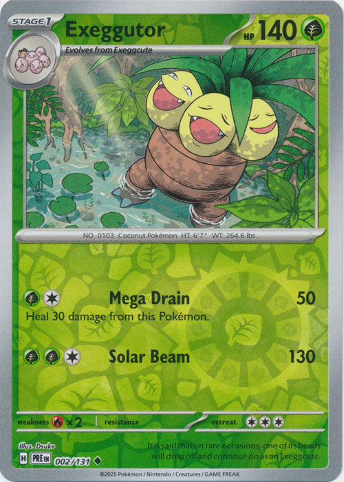 401 Games Canada - Exeggutor - 002/131 - Uncommon - Reverse Holo