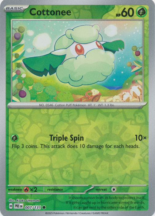 401 Games Canada - Cottonee - 007/131 - Common - Reverse Holo