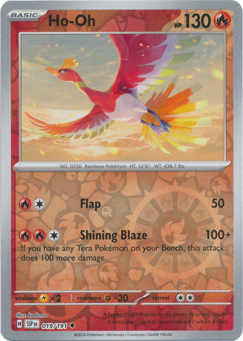 401 Games Canada - Ho-Oh - 019/191 - Uncommon - Reverse Holo
