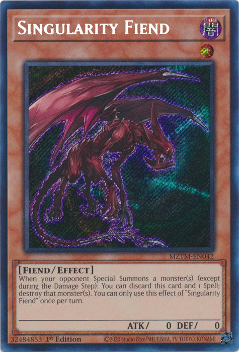 401 Games Canada - Singularity Fiend - MZTM-EN042 - Secret Rare - 1st Edition