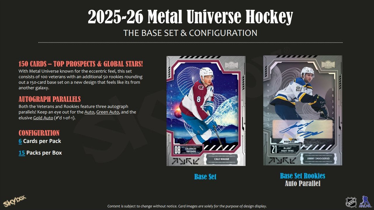 401 Games Canada - 2025-26 Upper Deck Skybox Metal Universe Hockey ...