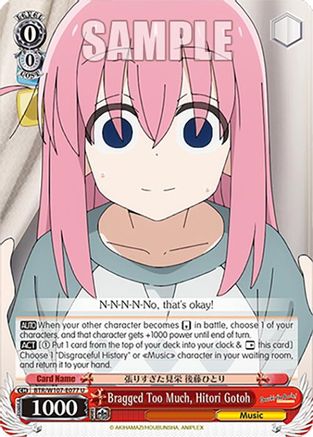 401 Games Canada - Bragged Too Much, Hitori Gotoh - BTR/W107-E077U ...