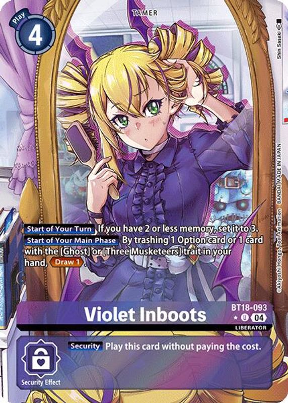 401 Games Canada - Violet Inboots (Alternate Art) - BT18-093 - Uncommon