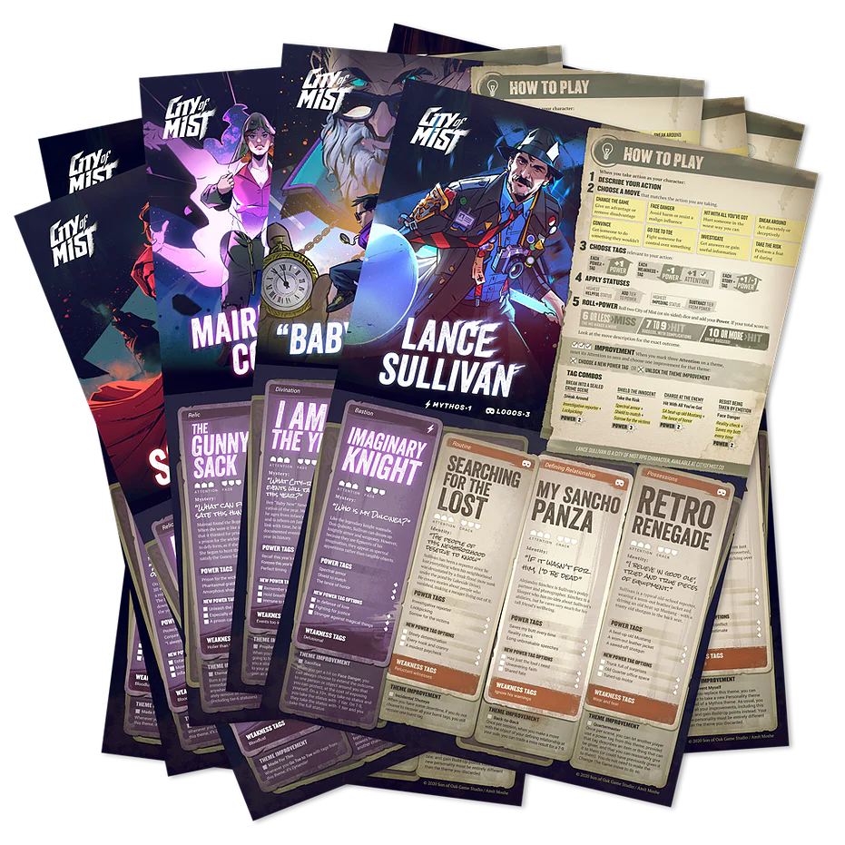 401 Games Canada - City of Mist RPG - Character Folio Pack 1