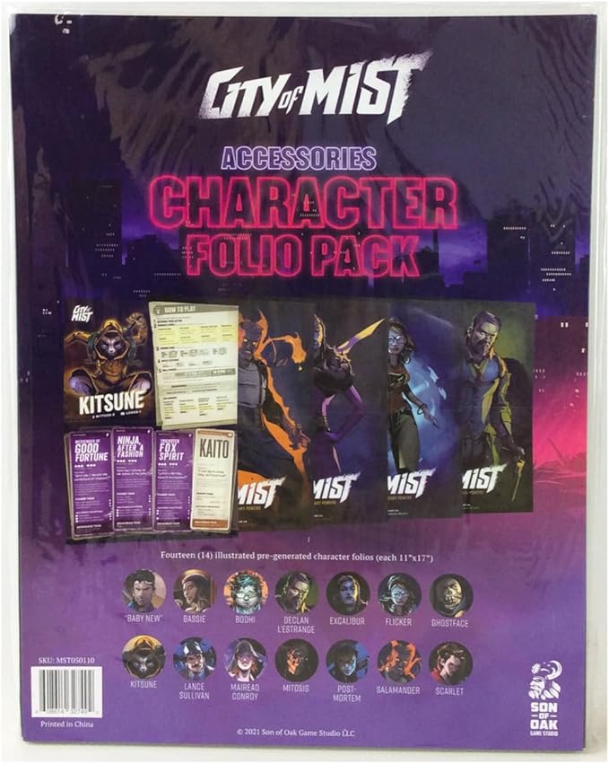 401 Games Canada - City of Mist RPG - Character Folio Pack 1