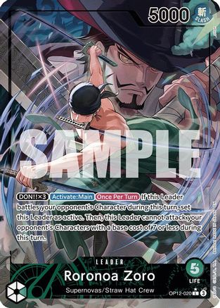 401 Games Canada - Roronoa Zoro (020) (Alternate Art) - OP12-020 - Leader