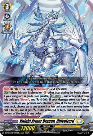 401 Games Canada - Knight Armor Dragon, Chivalzerd (RRR) - DZ-SS08/011EN - Triple Rare
