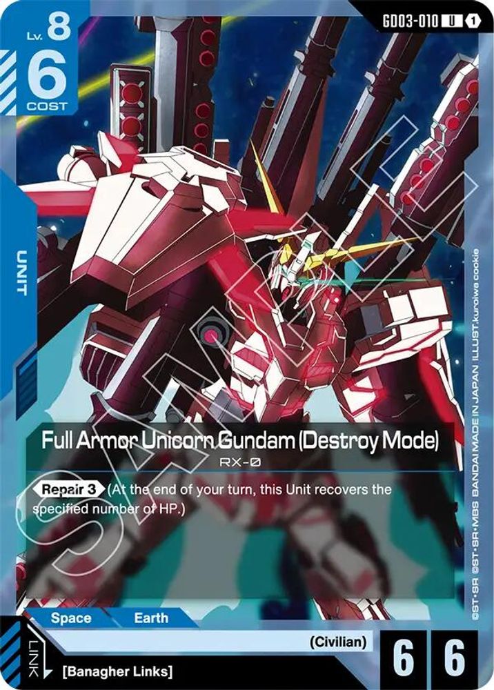 401 Games Canada - Full Armor Unicorn Gundam (Destroy Mode) - GD03-010 ...