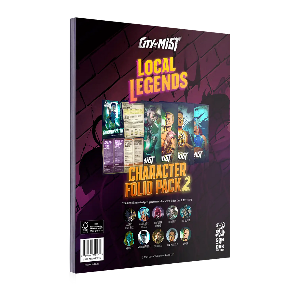 401 Games Canada - City of Mist RPG - Character Folio Pack 2