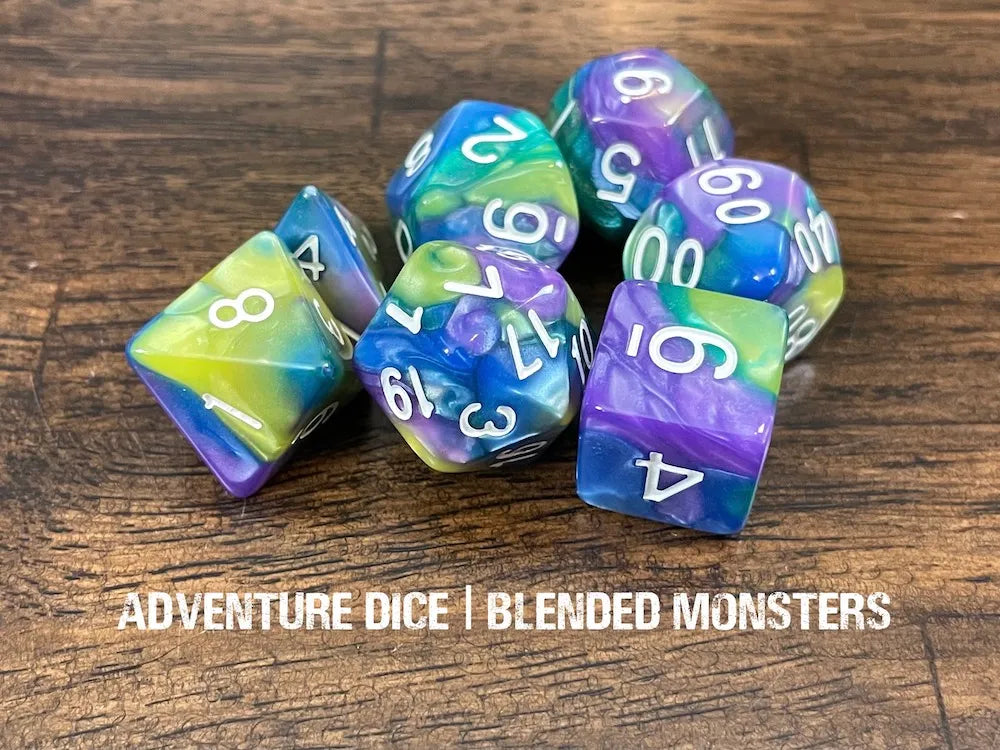 401 Games Canada - Adventure Dice - 7 Piece Set - Blended Monsters