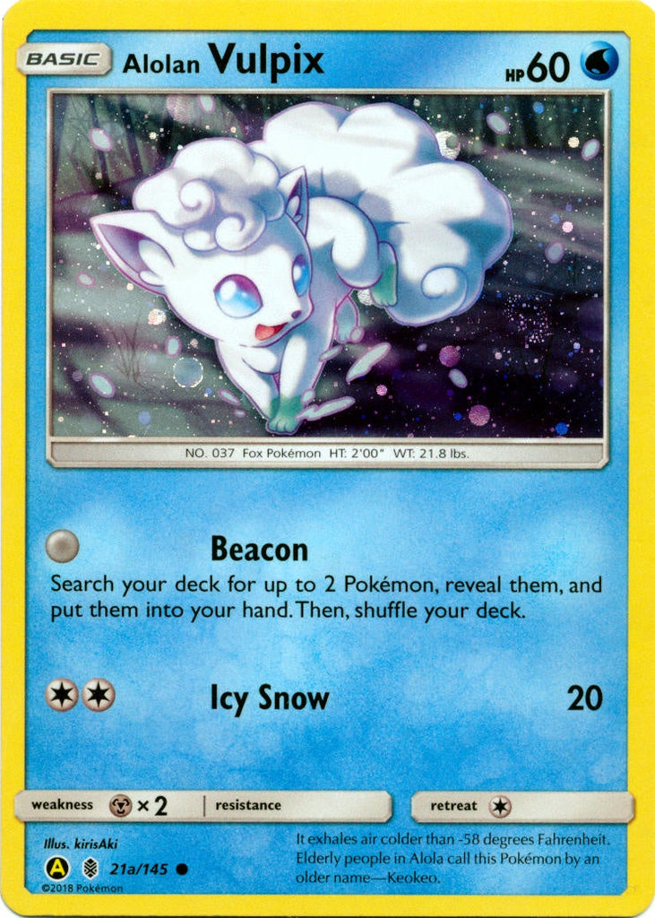 401 Games Canada - Alolan Vulpix - 21a/145 - Alternate Art - Promo