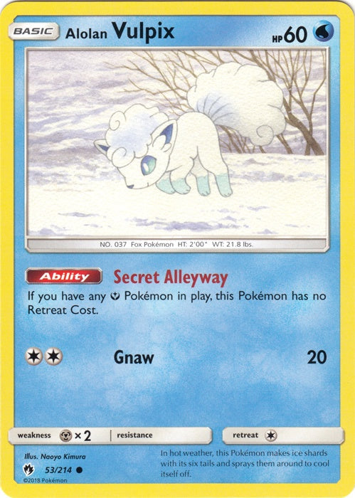 401 Games Canada - Alolan Vulpix - 53/214 - Common