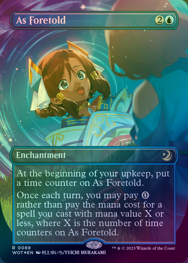 401 Games Canada - As Foretold - Borderless Anime (Confetti Foil) (WOT)