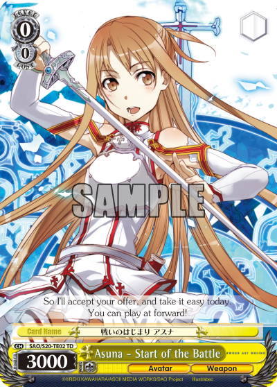 401 Games Canada - Asuna - Start of the Battle - SAO/S20-TE02 - Trial Deck