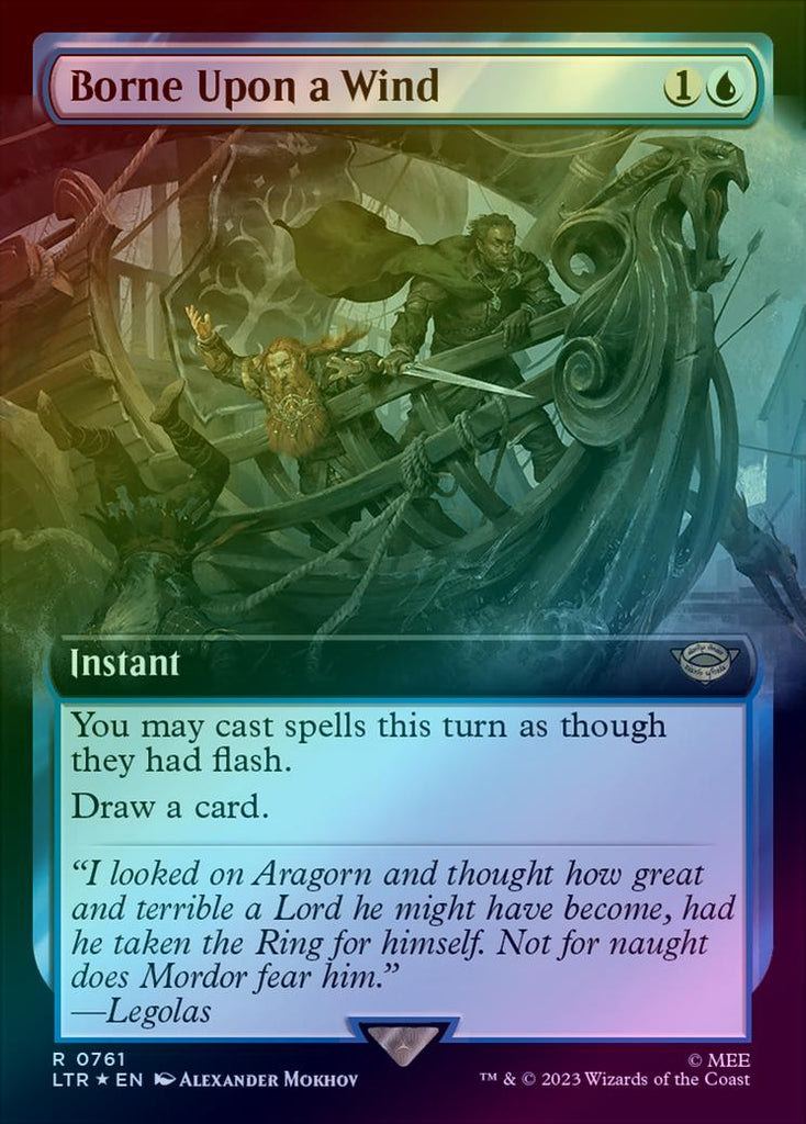 401 Games Canada - Borne Upon a Wind - Extended Art (Surge Foil) (LTR)