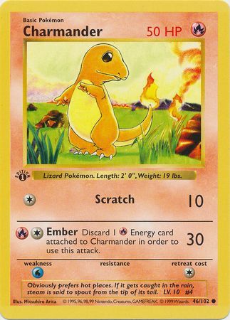 401 Games Canada - Charmander - 46/102 - Common - 1st Edition