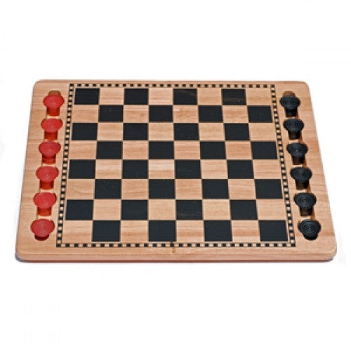 401 Games Canada - Checkers - 14" Solid Wood Checkers Set - Red & Black ...