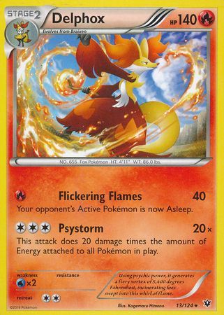 401 Games Canada - Delphox - 13/124 - Rare - Theme Deck Exclusive
