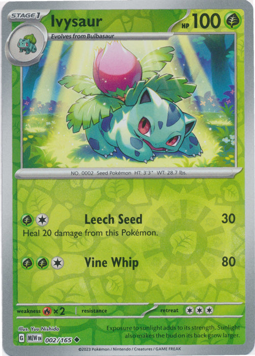 401 Games Canada - Ivysaur - 002/165 - Uncommon - Reverse Holo