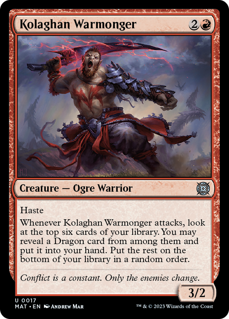 401 Games Canada - Kolaghan Warmonger (MAT)