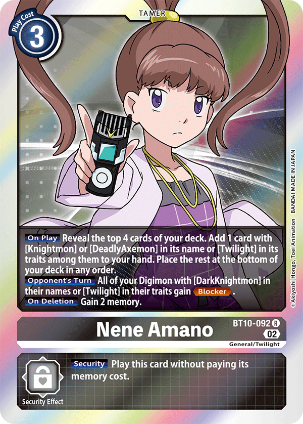 401 Games Canada - Nene Amano - BT10-092 - Rare
