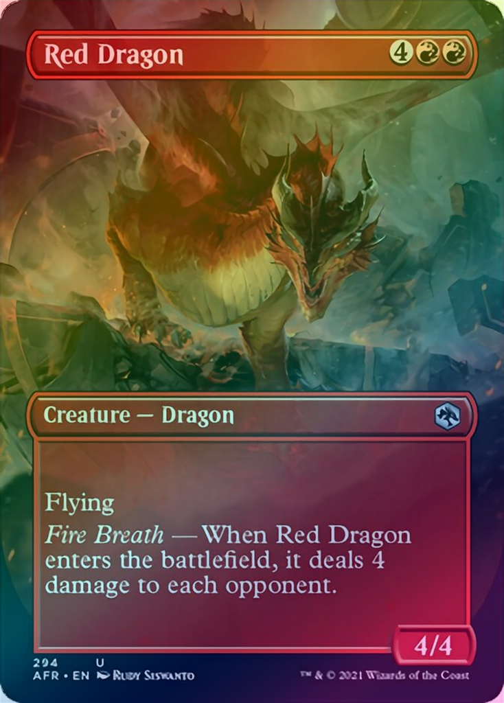 401 Games Canada - Red Dragon - Borderless (AFR) (Foil)