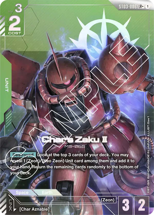 401 Games Canada - Char's Zaku II (LR+) (Alternate Art) - ST03-006 - Legend Rare
