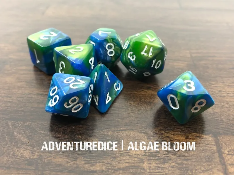 401 Games Canada - Adventure Dice - 7 Piece Set - Algae Bloom