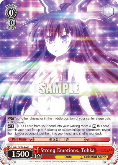 401 Games Canada - Strong Emotions, Tohka - DAL/W79-E060 - Uncommon