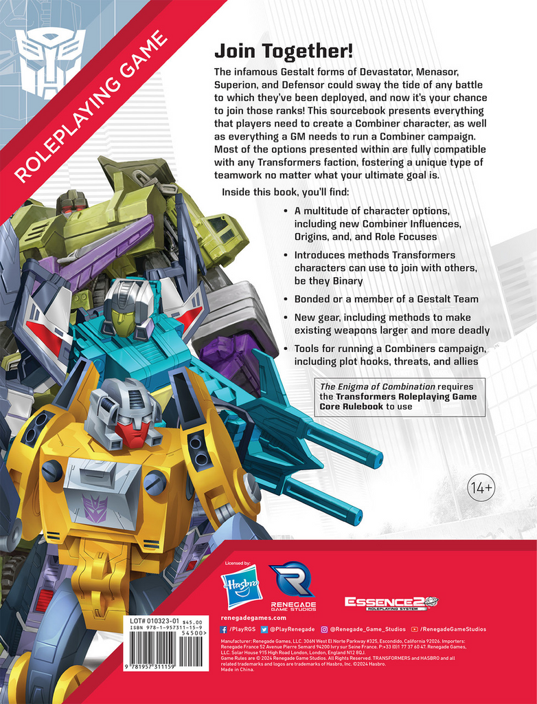 401 Games Canada - Transformers RPG - Enigma of Combination (HC)