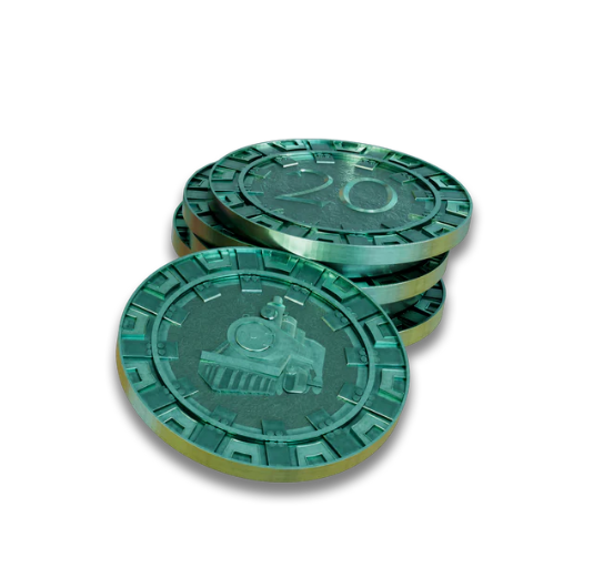 401 Games Canada - Clans of Caledonia: Industria 12 Metal Coins