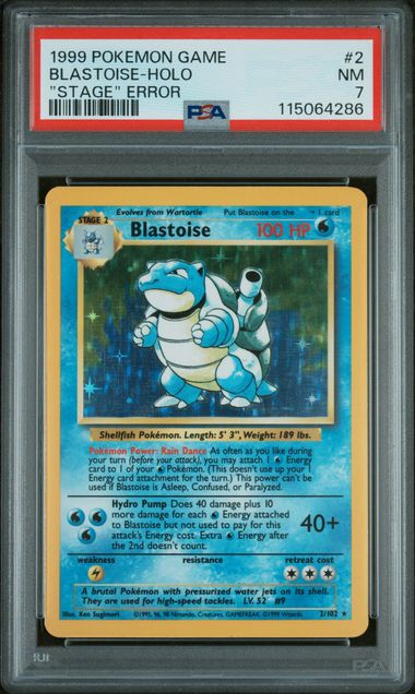 401 Games Canada - Blastoise (Stage Error) - Base Set Unlimited - Holo ...