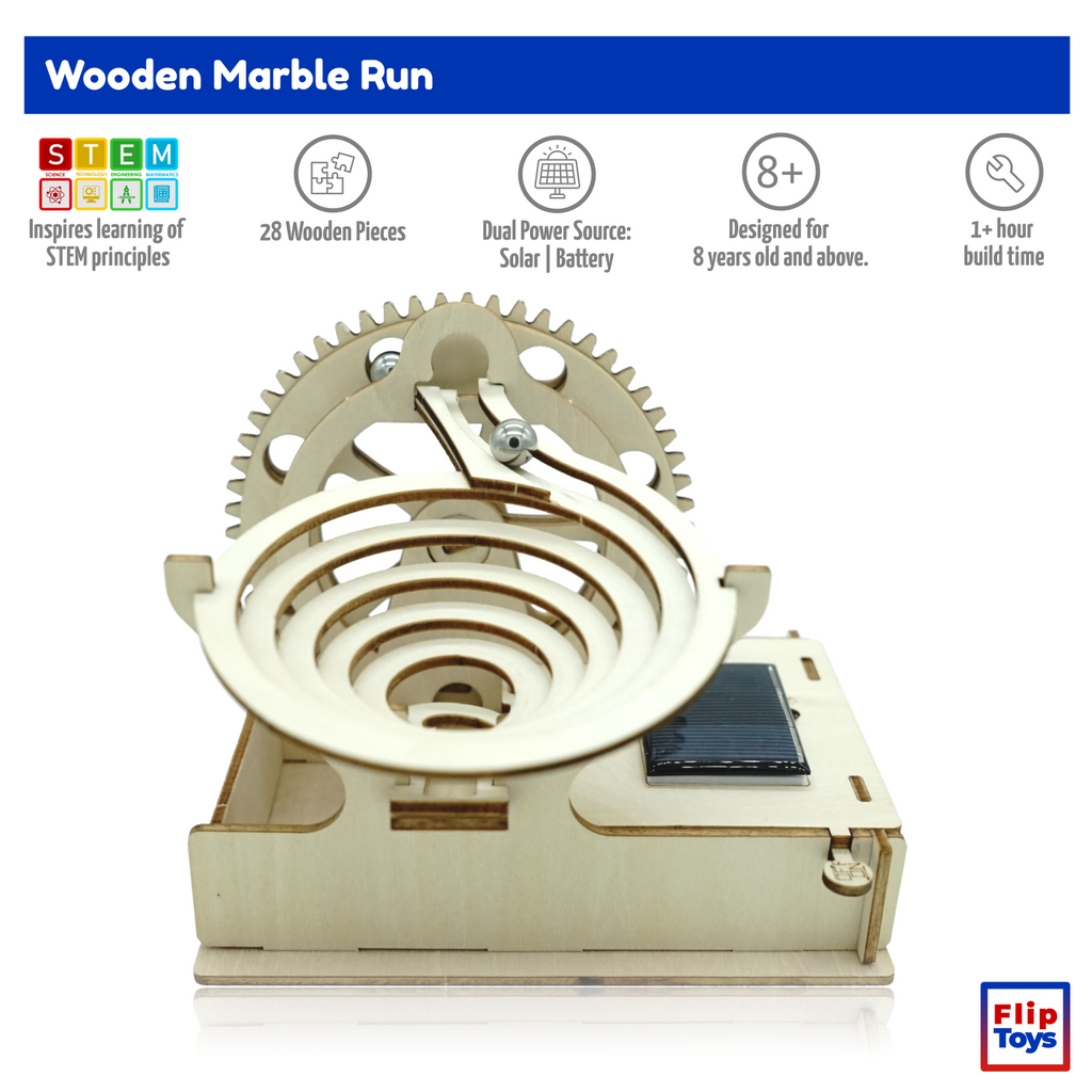 401 Games Canada - Wooden Marble Run Kit - Spiral