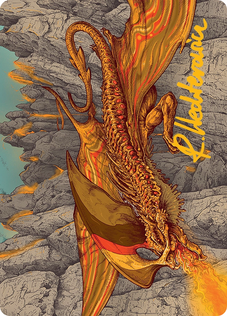 401 Games Canada - Magmatic Hellkite - Gold Stamped Art Card (ATDM)