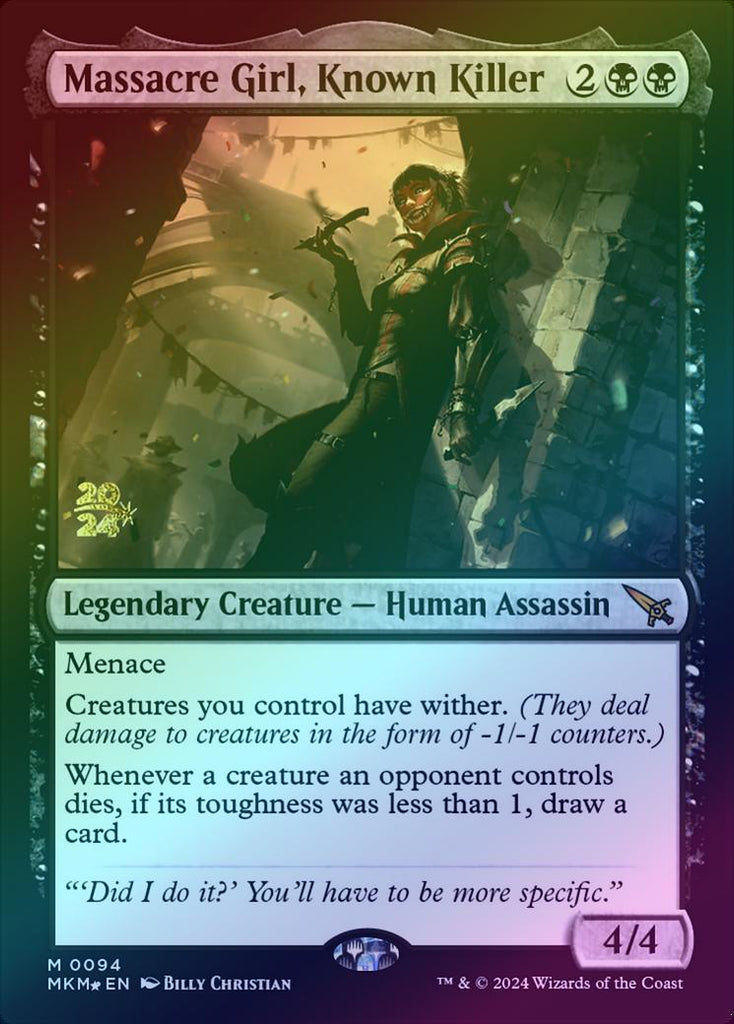 401 Games Canada - Massacre Girl, Known Killer - Prerelease Promo (Foil ...