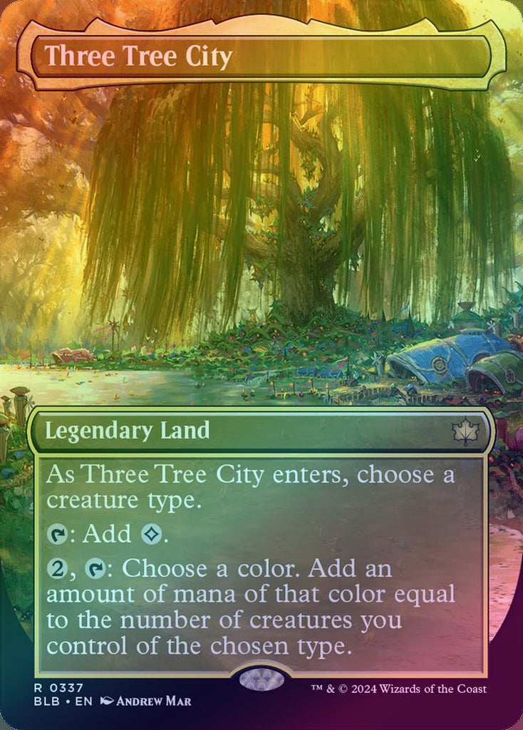401 Games Canada - Three Tree City - Borderless (Spring) (Foil) (BLB)