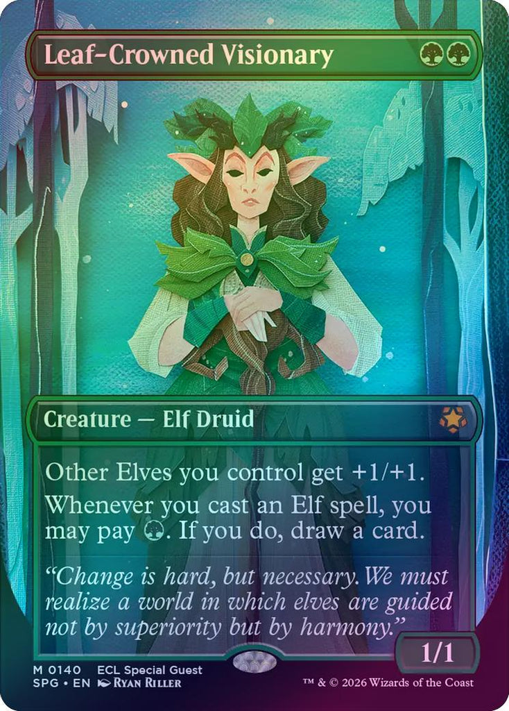 401 Games Canada - Leaf-Crowned Visionary - Borderless (Foil) (SPG)